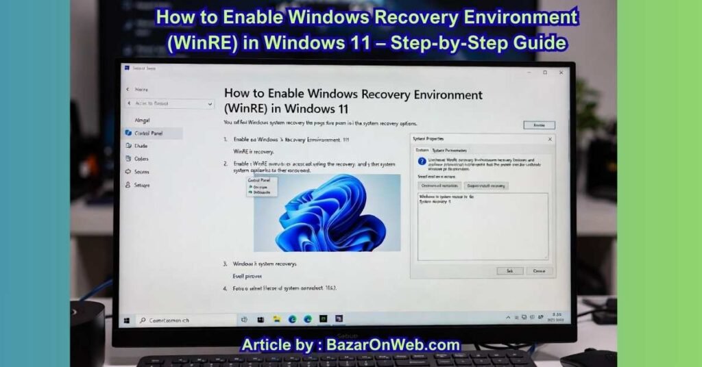 How to Enable Windows Recovery Environment (WinRE) in Windows 11 – Step ...